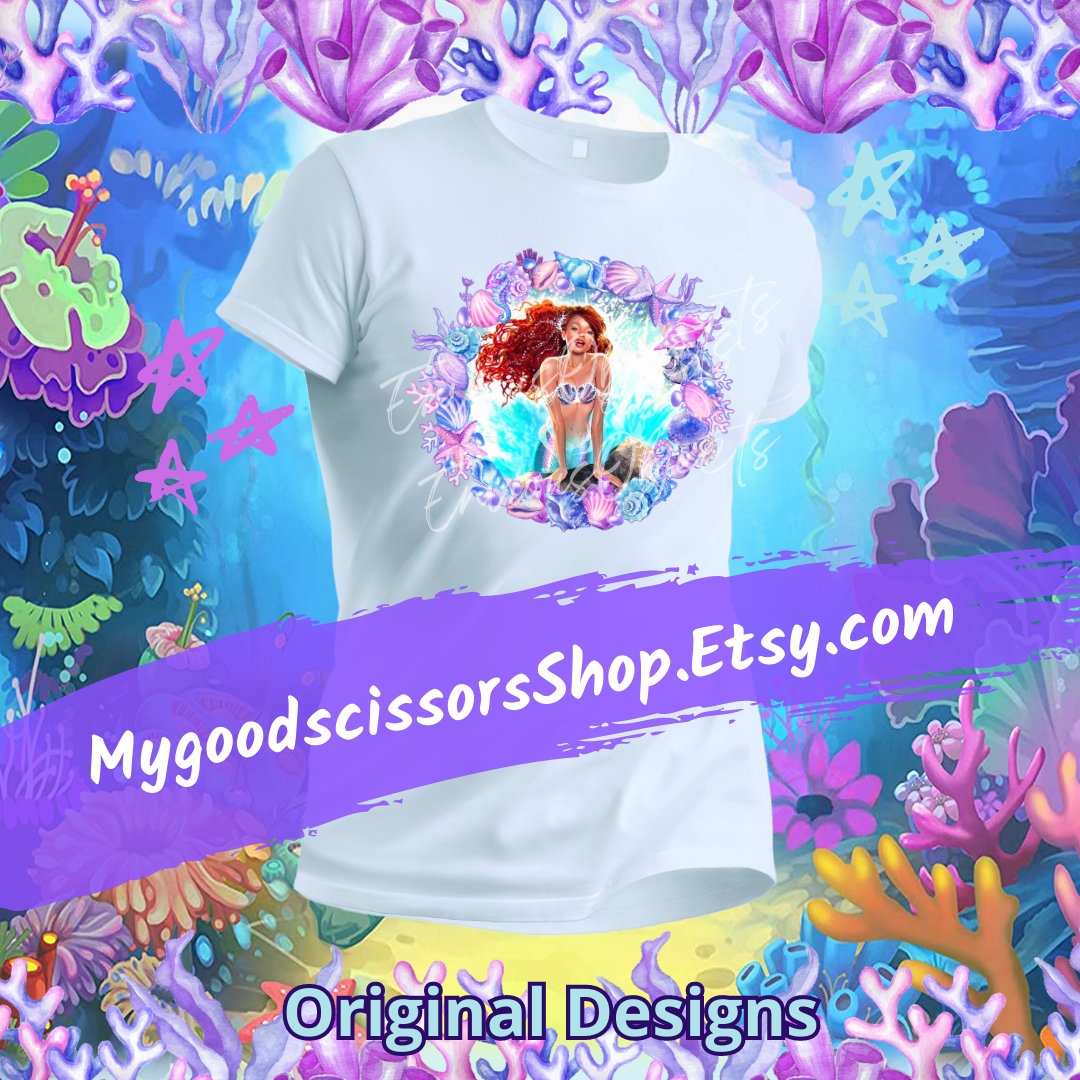 Little Mermaid Shirt, Black Little Mermaid Shirt, Little Mermaid Plus ...