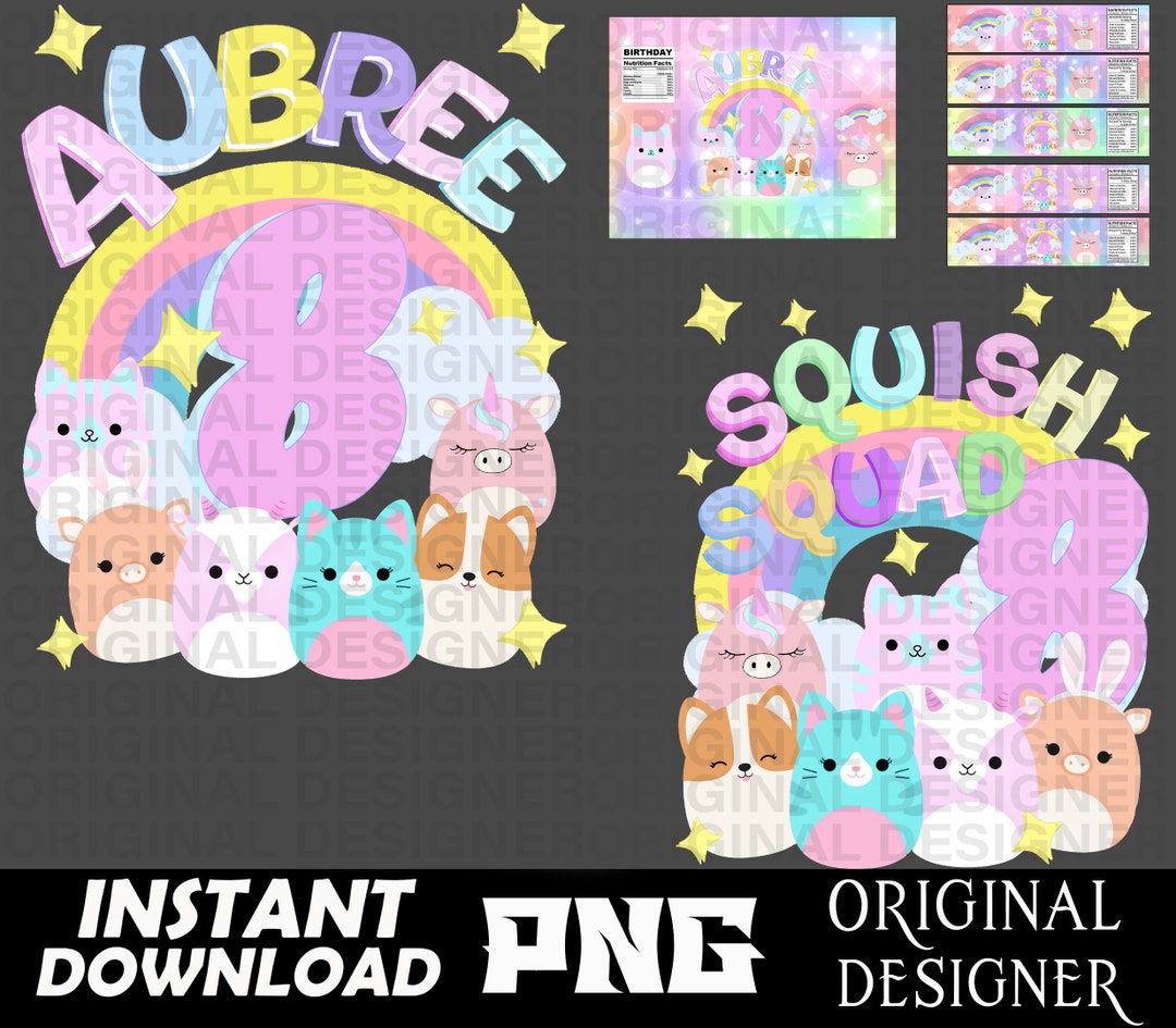 Custom Birthday Girl Png, Squishy Birthday Girl Shirt, Rainbow Cute ...