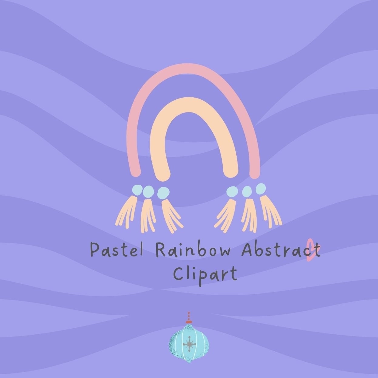 Pastel Rainbow Abstract Clipart - Etsy