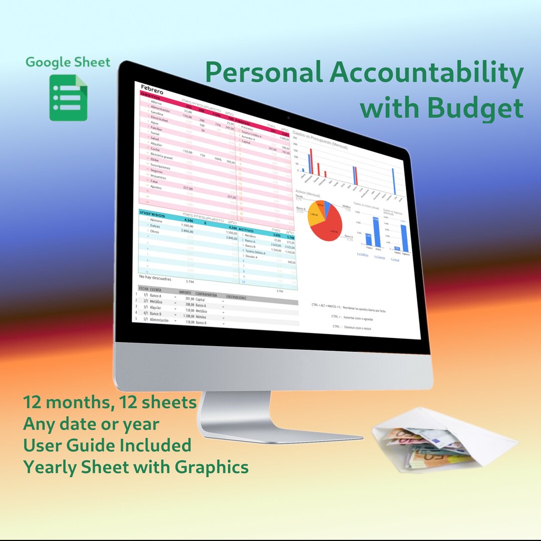 Accountability & Budget Google Sheet (drive), Digital Budget Planner ...