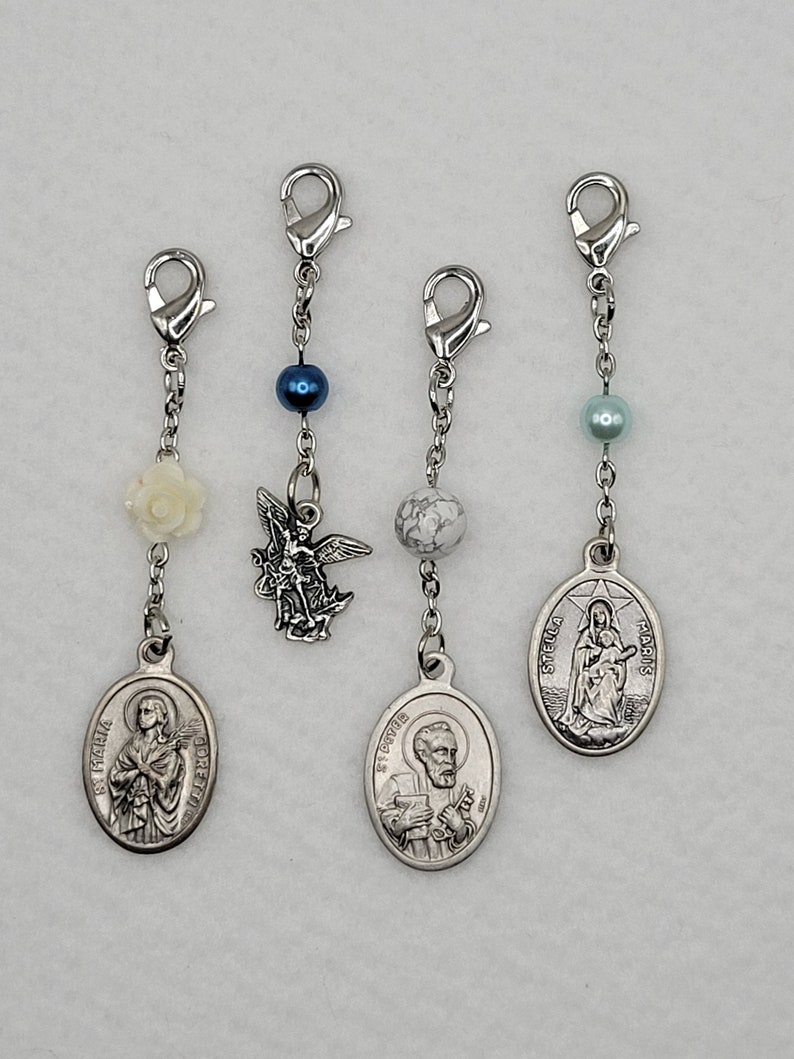Saint Medal Keychain - Etsy
