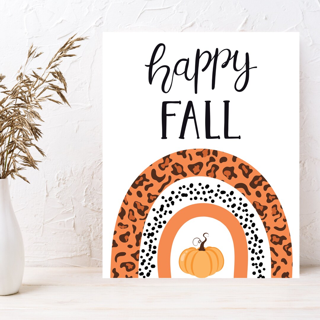 Happy Fall Printable/wall Art - Etsy