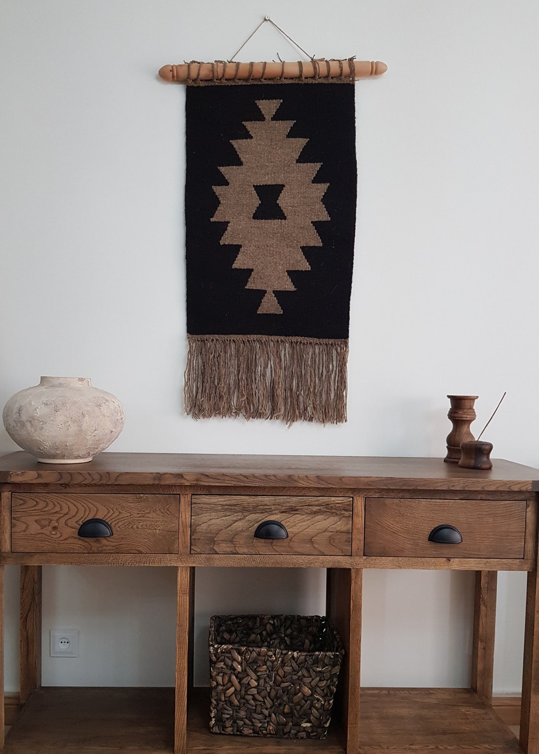 Wool Wall Decor, Large Wool Wall Art, Kilim Tapestry Wall Hanging ...