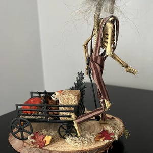 Miniature Skeleton Guy With Wagon - Etsy