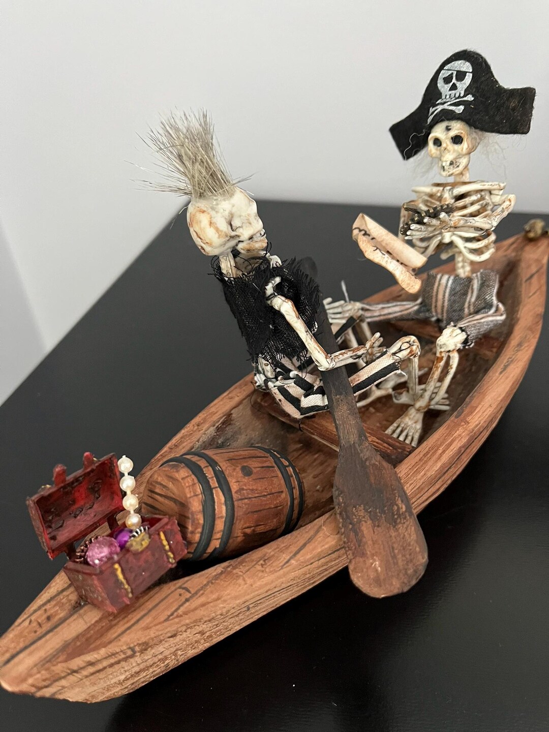 Miniature Pirate Skeletons in Boat - Etsy