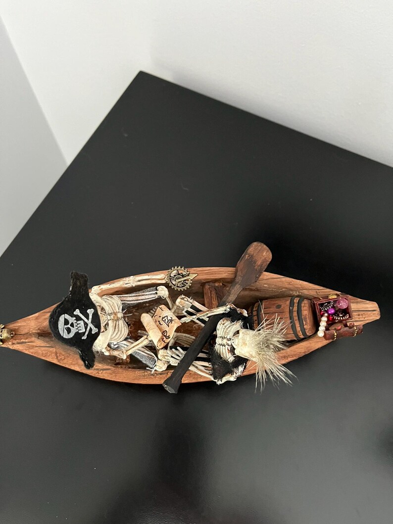 Miniature Pirate Skeletons in Boat - Etsy