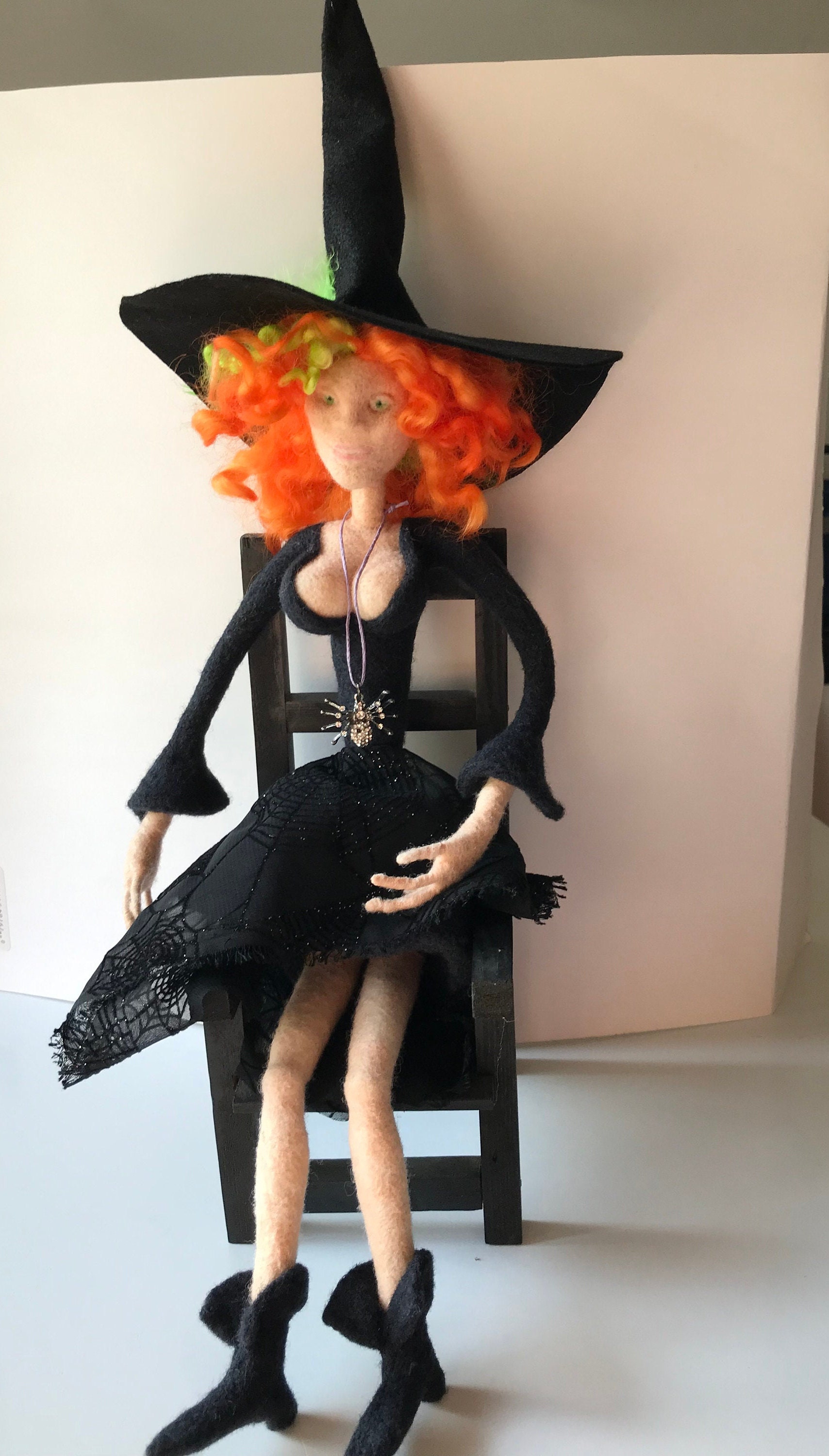 Needle Felted Witch Doll - Etsy