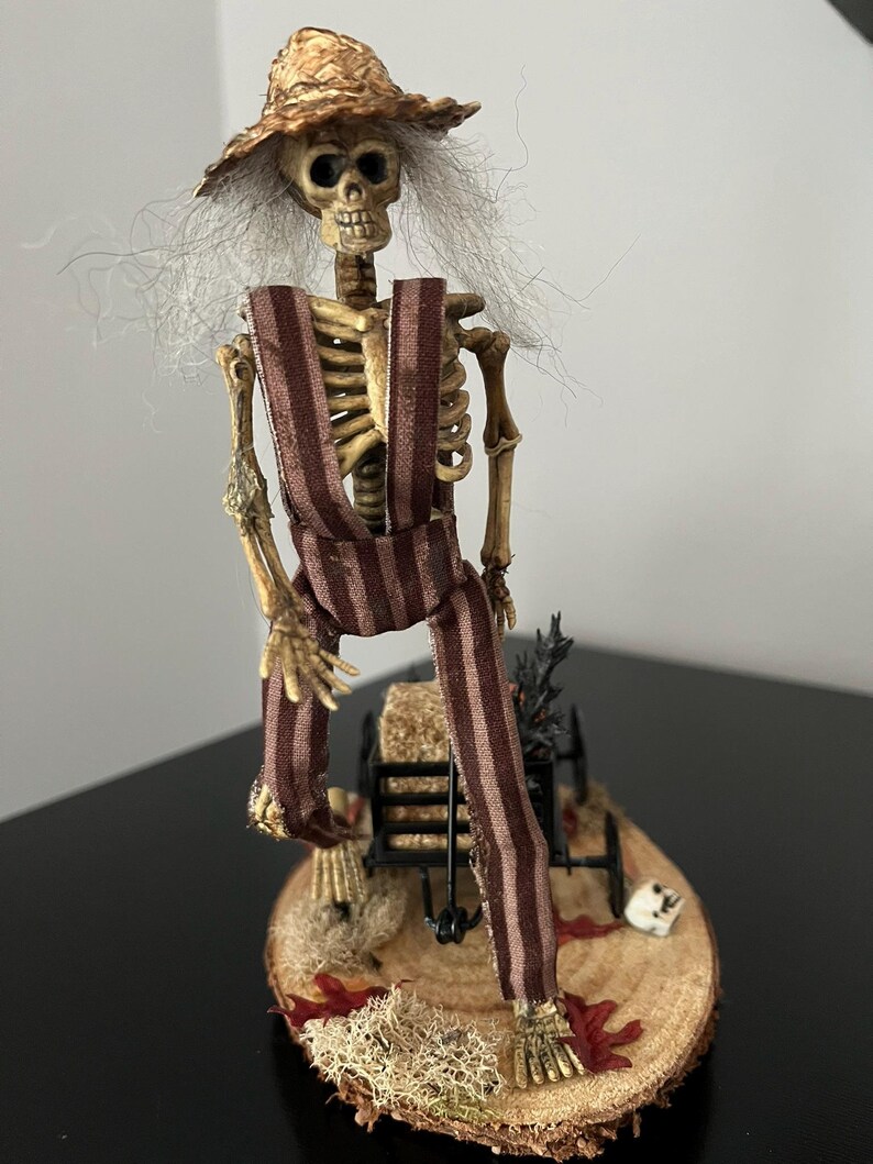 Miniature Skeleton Guy With Wagon - Etsy