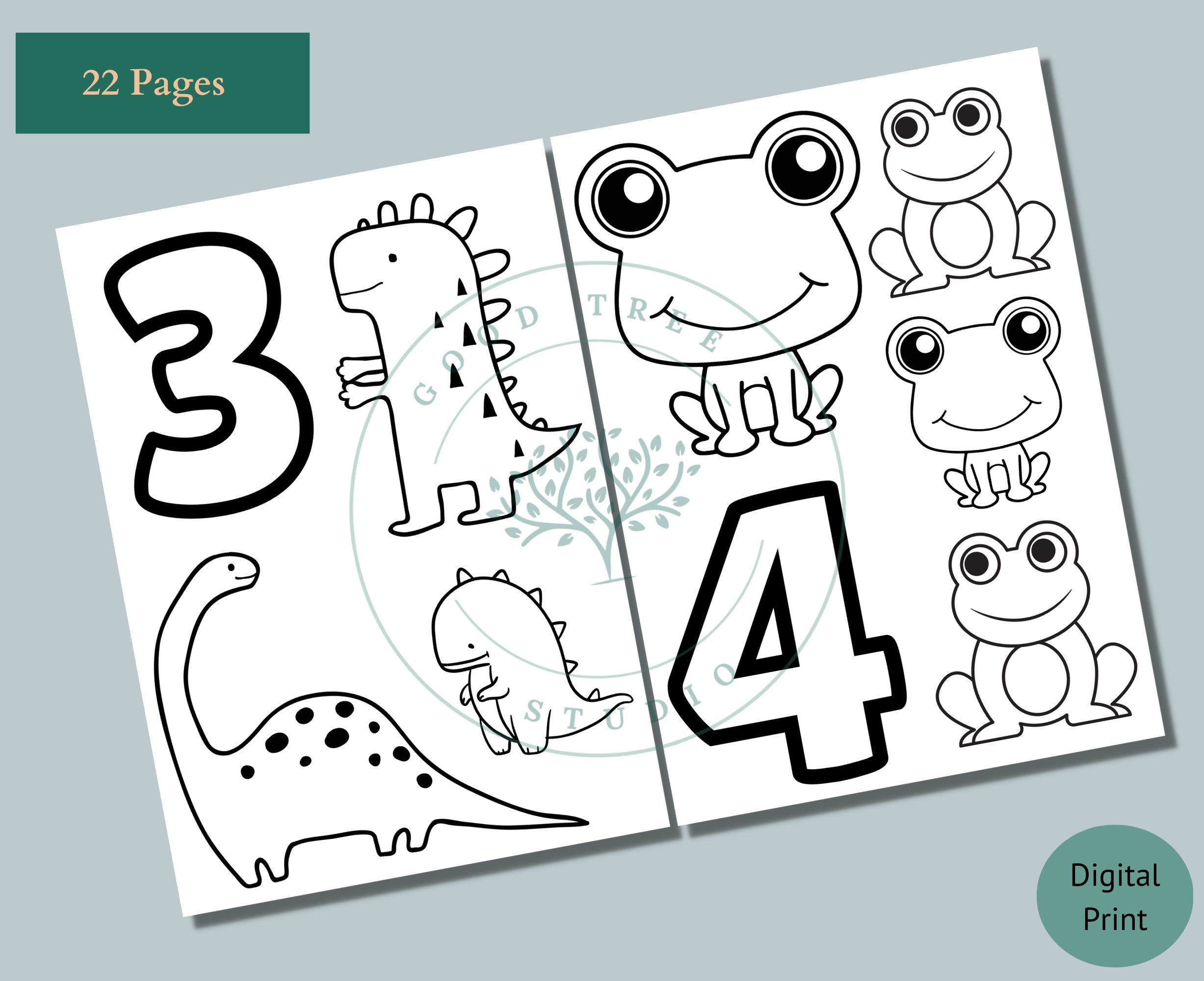 Numbers 1-20 Coloring Pages: Preschool Printable (PDF) - Etsy