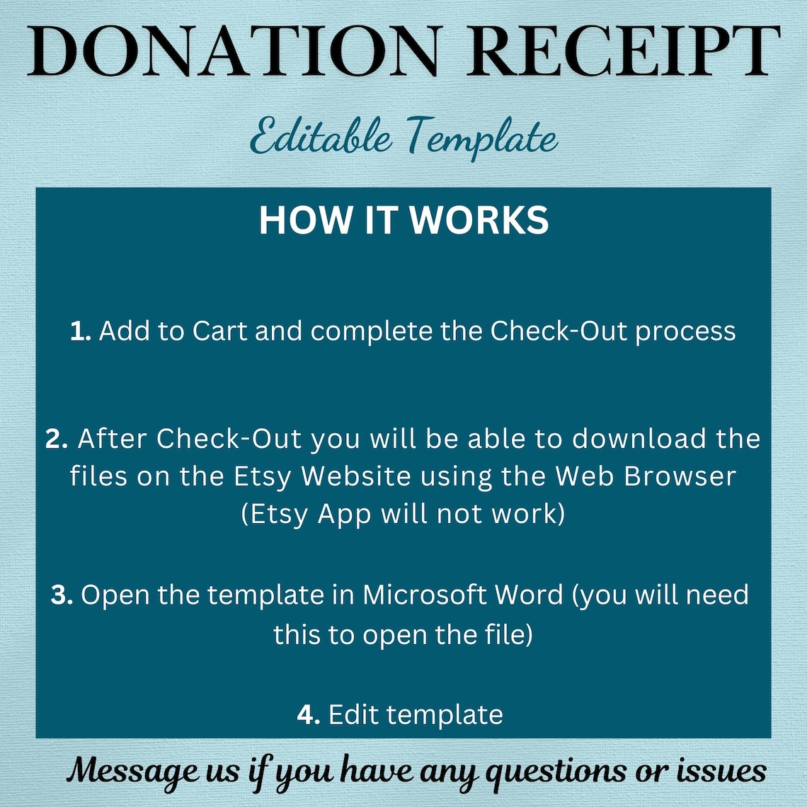 Non-profit Donation Receipt Template: Customizable Charity Form ...