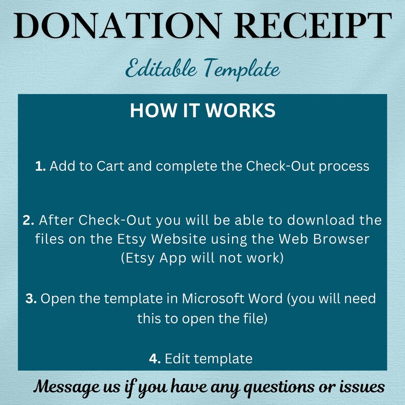 Non-profit Donation Receipt Template: Customizable Charity Form ...