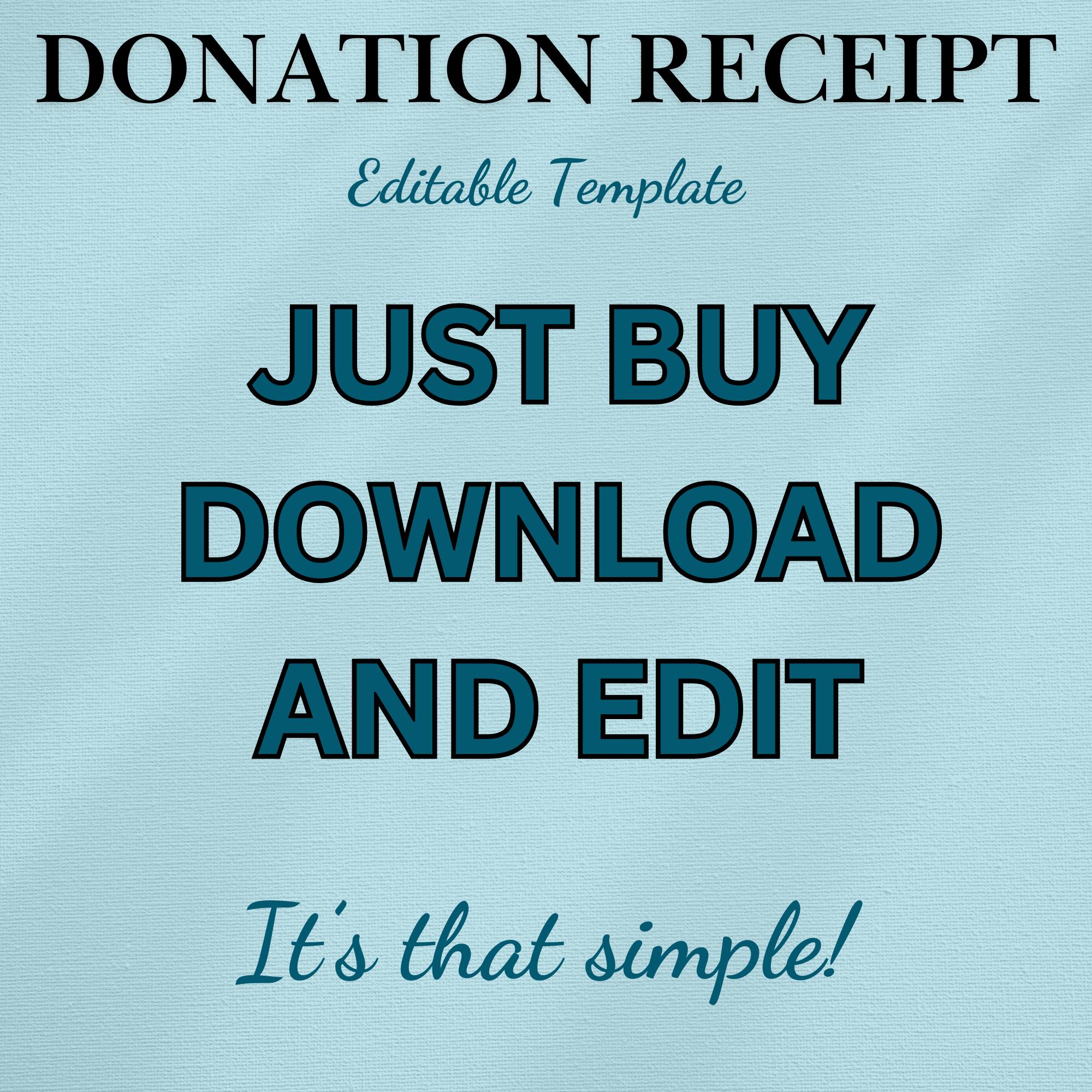 Non-profit Donation Receipt Template: Customizable Charity Form ...