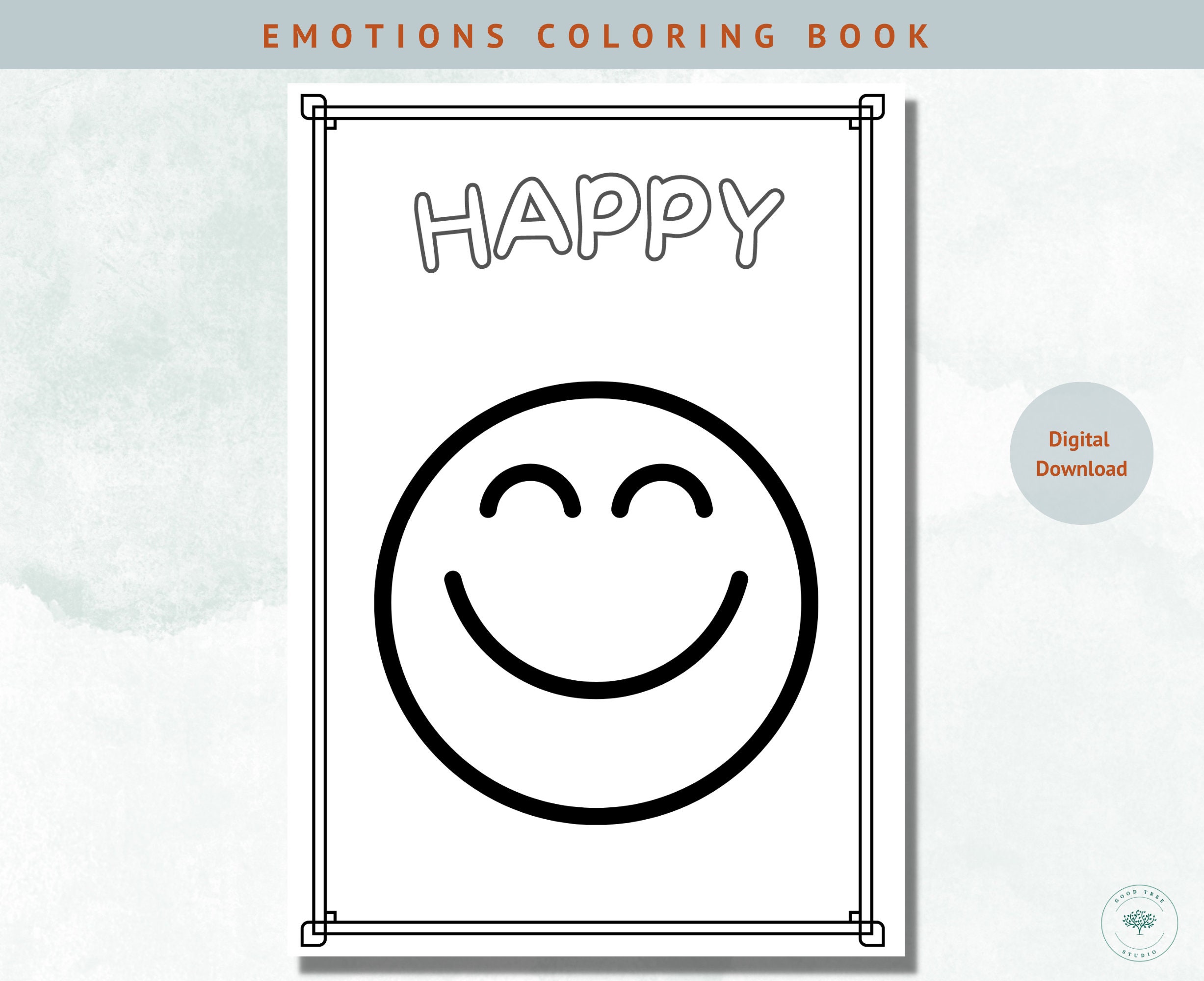 Emotions Coloring Pages, Coloring Activities for Kids, Kids Learning ...