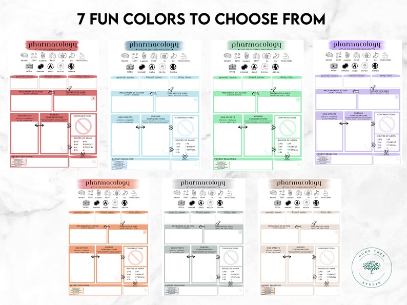 PRINTABLE Nursing School Pharmacology Template | Printable Pharmacology ...