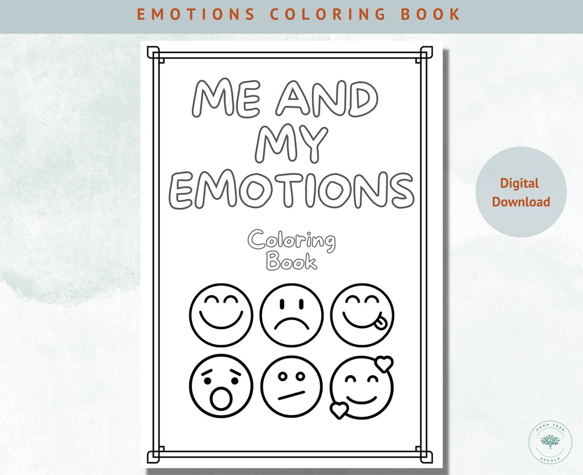 Emotions Coloring Pages: Kids Learning Activity (PDF) - Etsy