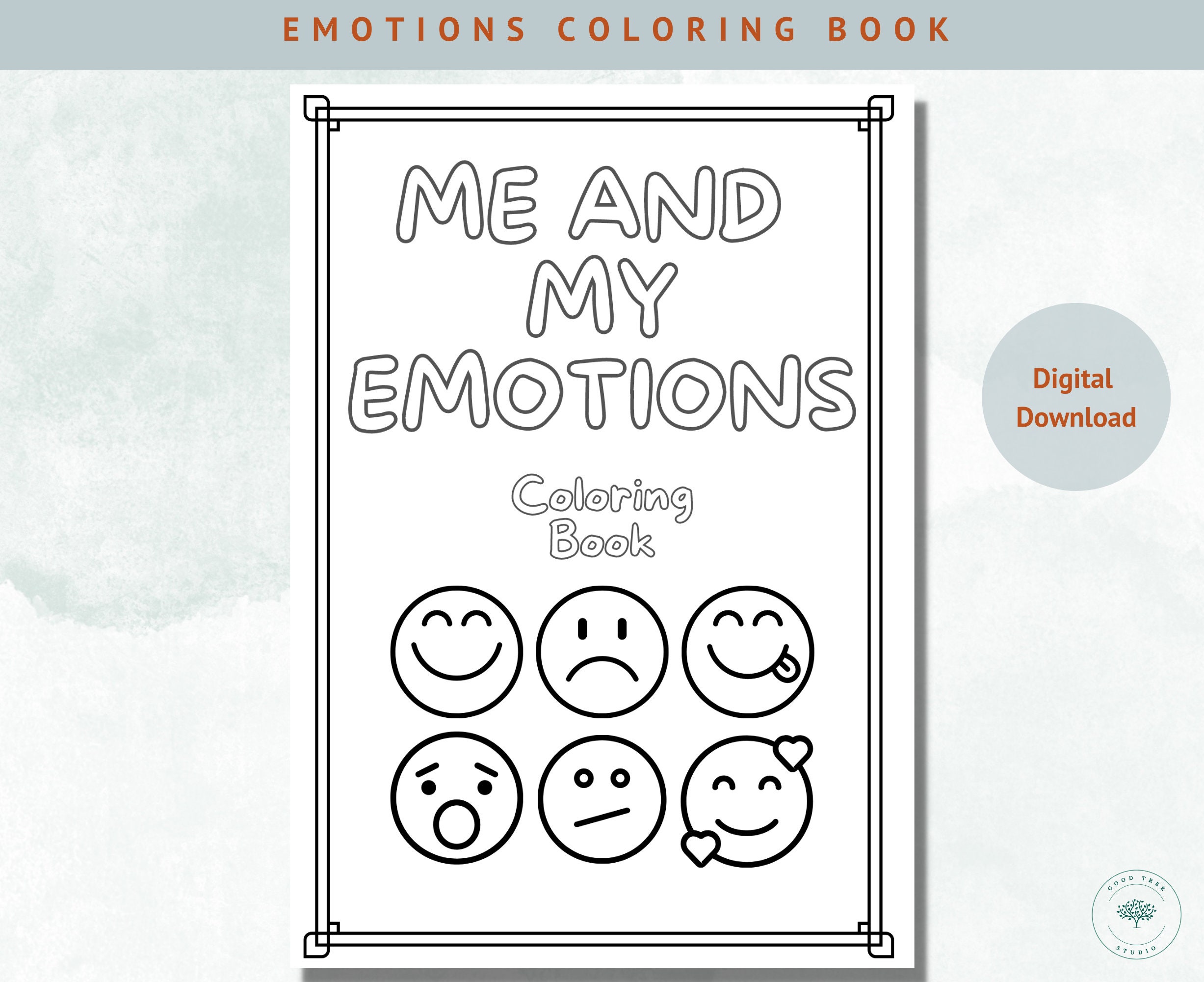 Emotions Coloring Pages, Coloring Activities for Kids, Kids Learning ...