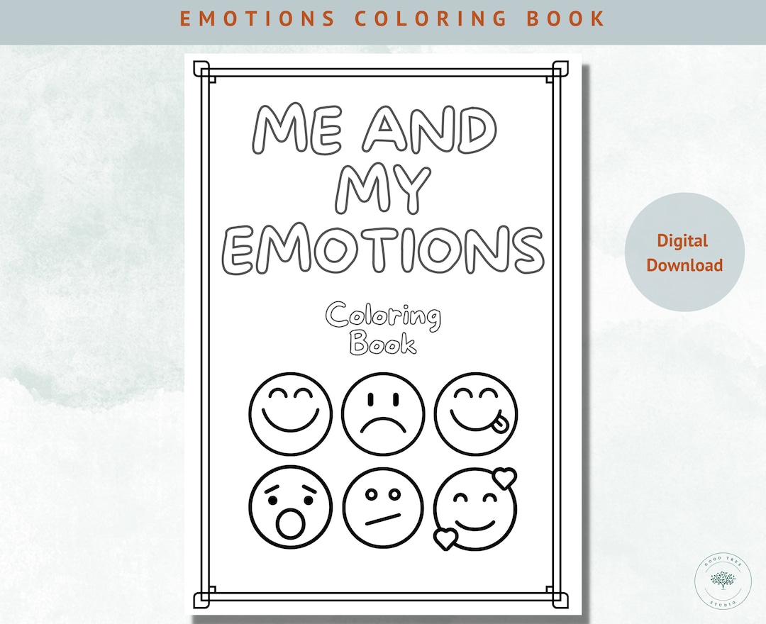 Emotions Coloring Pages Coloring Activities for Kids Kids - Etsy