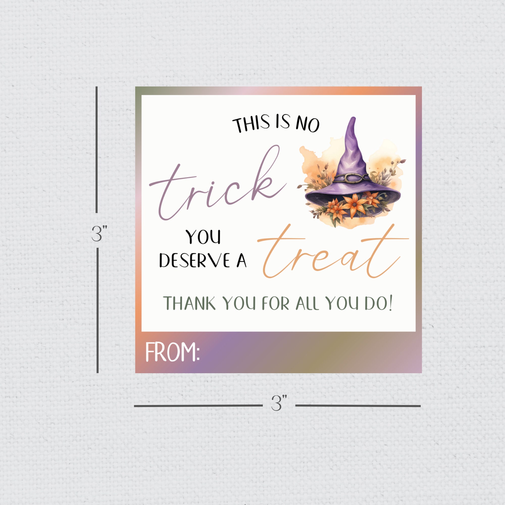 Halloween Printable Gift Tags Teacher Appreciation Gift Tag - Etsy