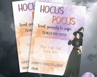 Halloween Coffee Gift Card Holder for Teachers Teacher - Etsy