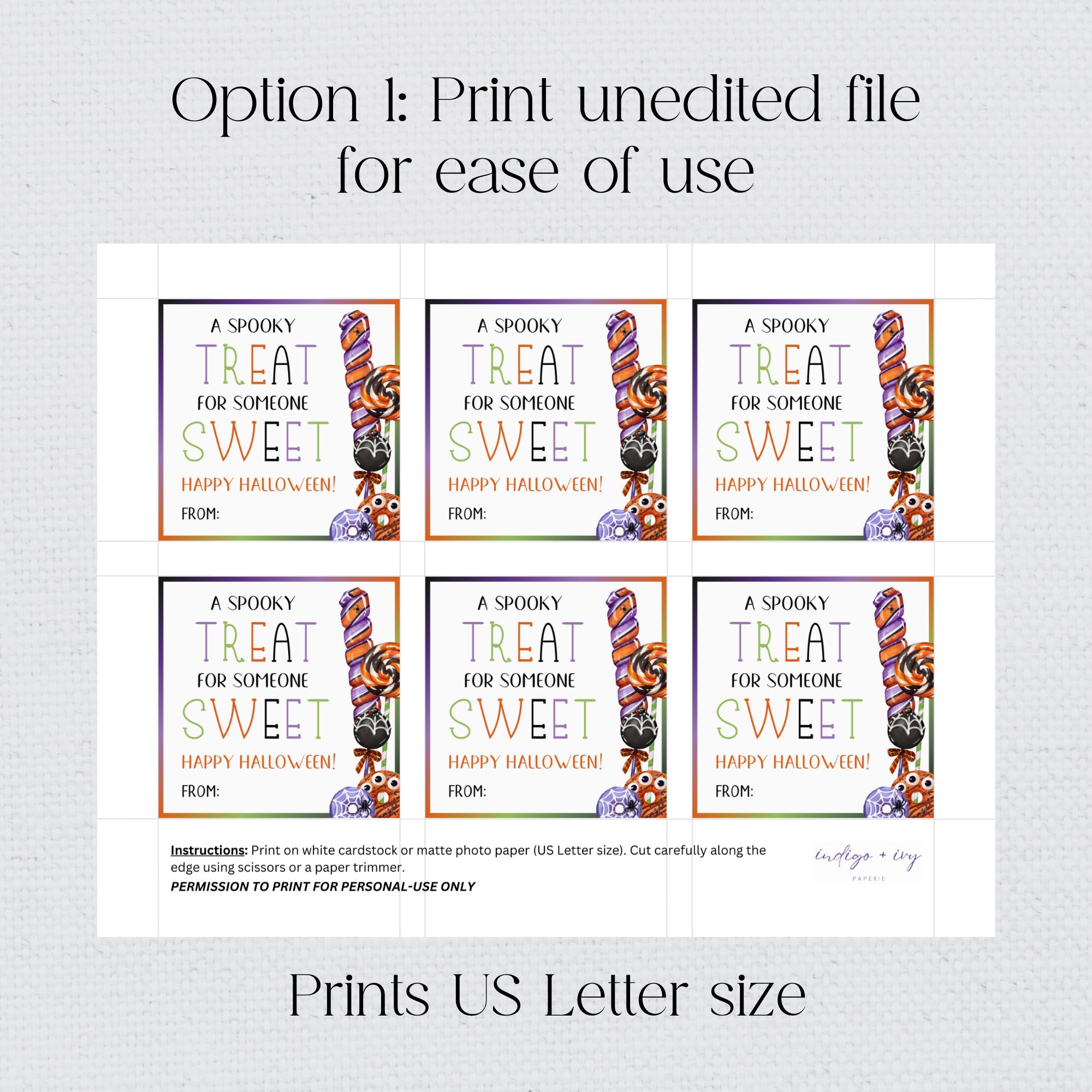 Halloween Printable Gift Tags, Teacher Appreciation Gift Tag, Halloween ...