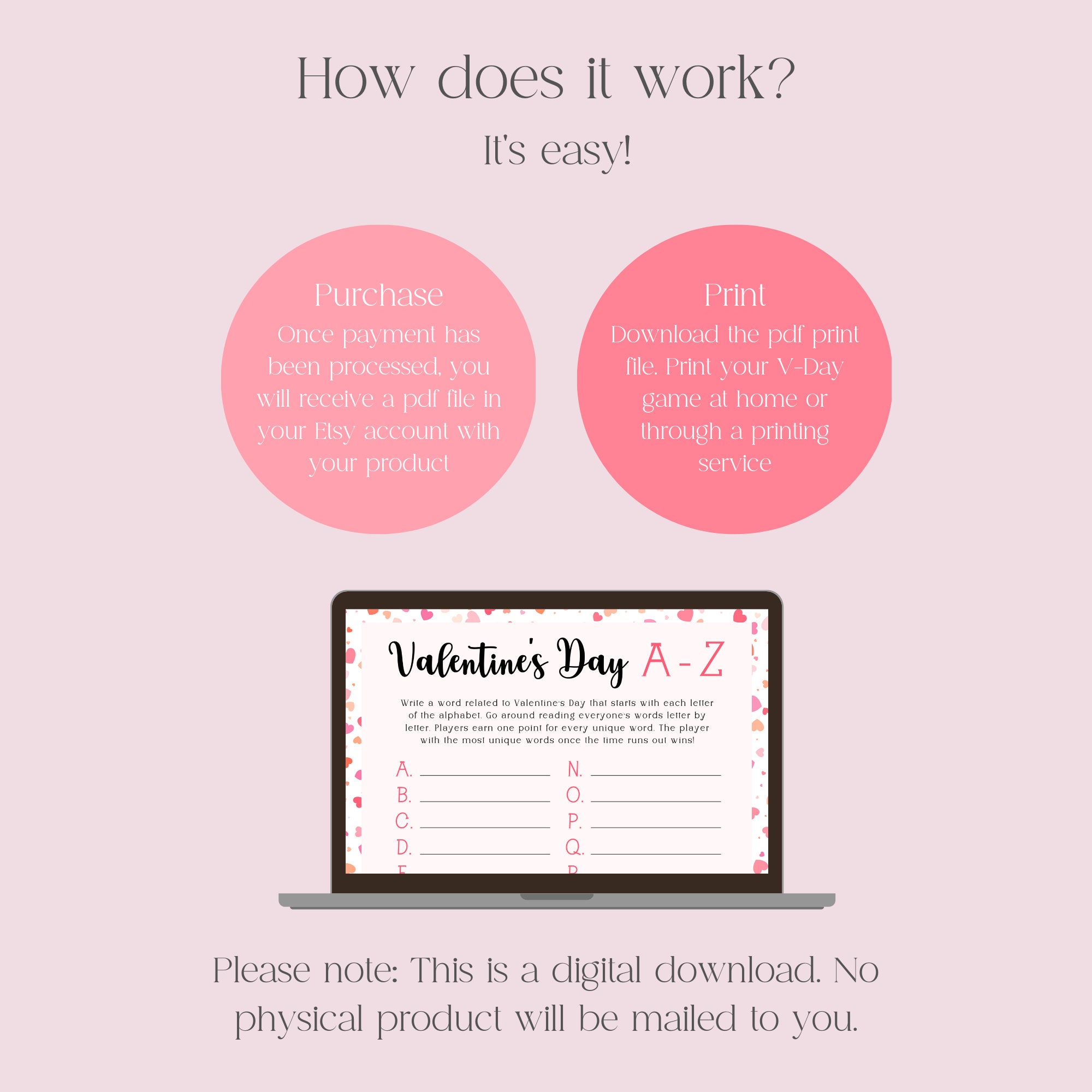 Valentines Day A-Z Printable Game, Printable Valentines Day Activity ...