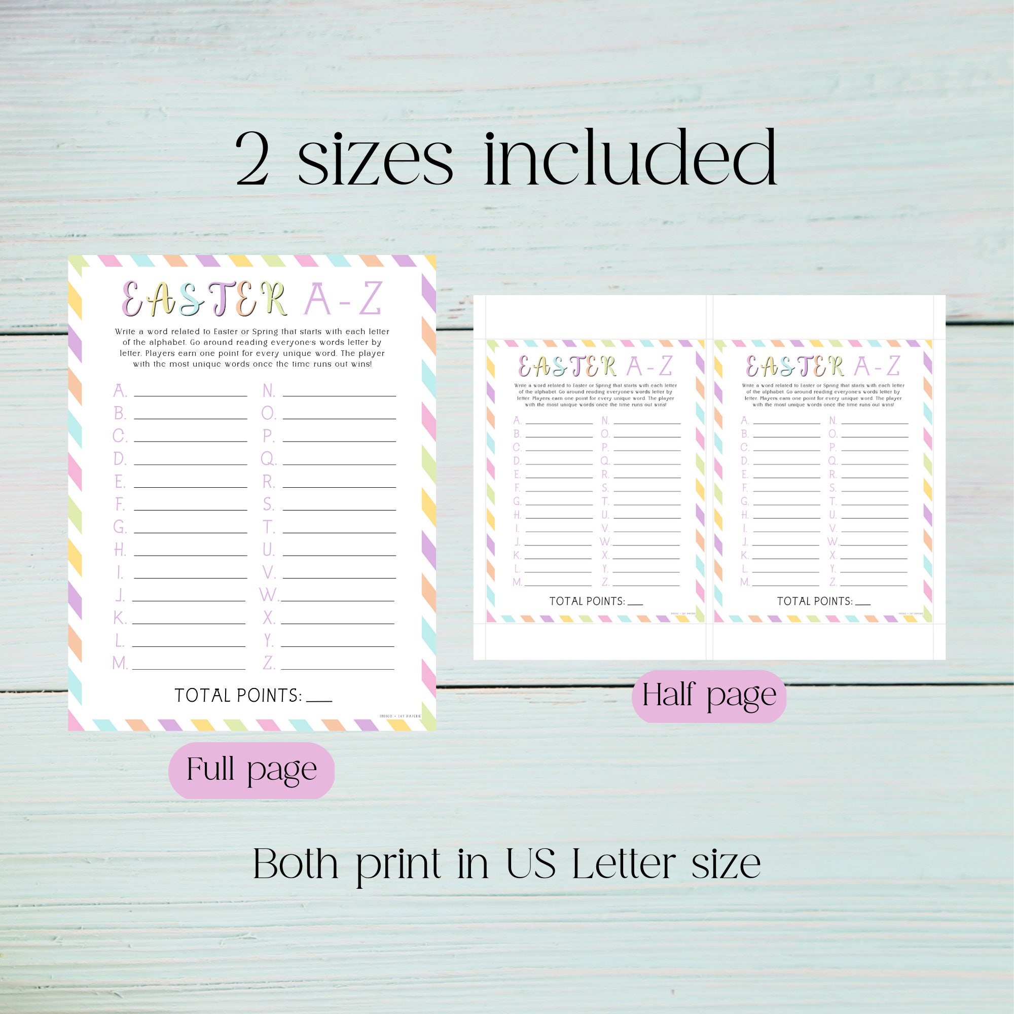 Easter A-Z Printable Game, Printable Easter Activity, Spring Easter ...