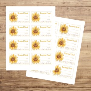 Printable Reward Punch Cards for Kids | Sunflower Incentive Reward Card ...
