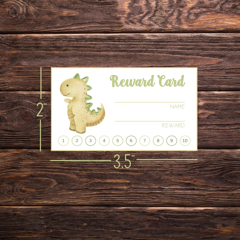 Printable Reward Punch Cards for Kids Dinosaur Incentive - Etsy