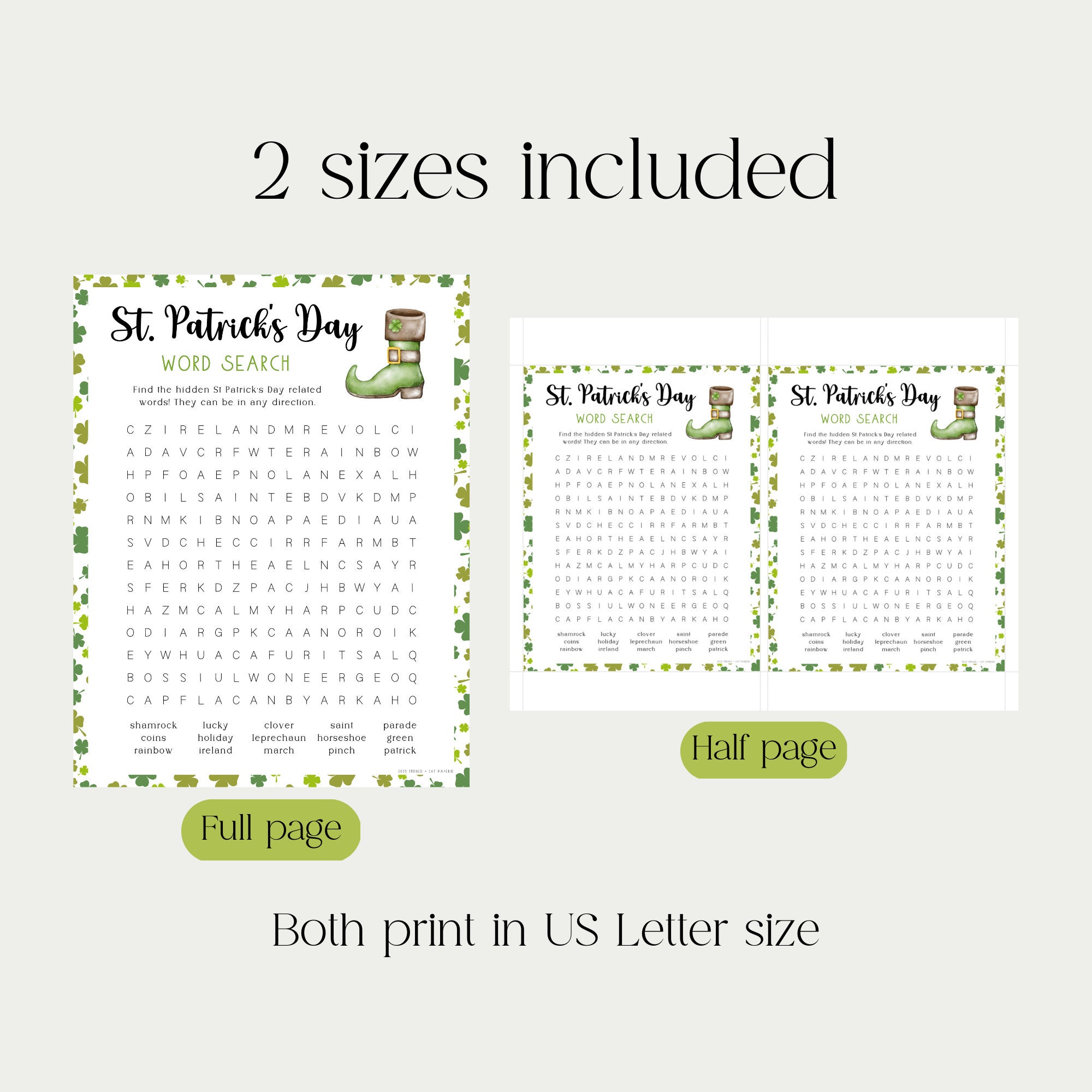 St. Patrick's Day Word Search Printable Game, Printable St. Patrick's ...