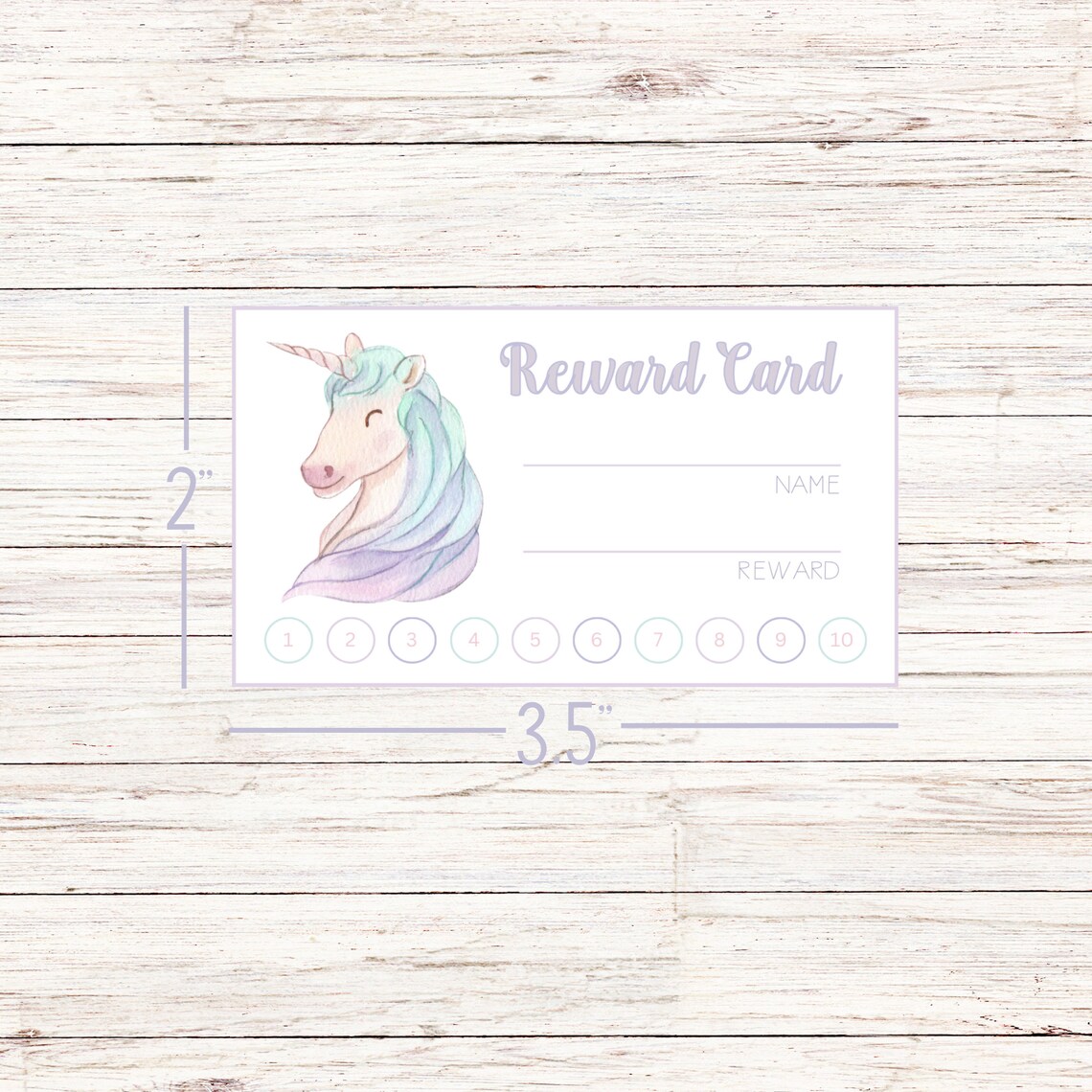 Printable Reward Punch Cards for Kids | Unicorn Incentive Reward Card ...