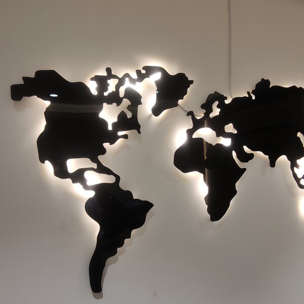Led World Map - Etsy