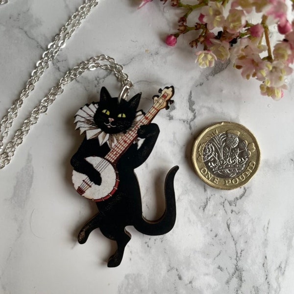 Banjo Cat - Etsy