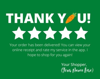 Instacart Thank You - Etsy