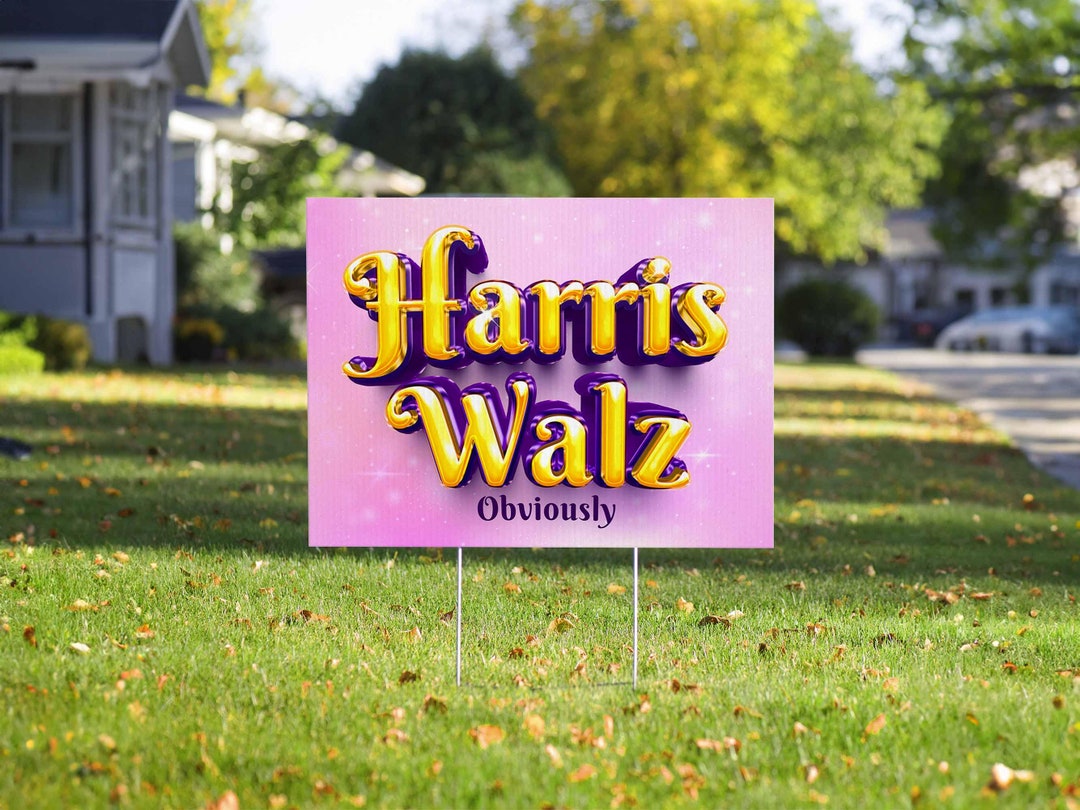 Harris Yard Sign, Harris Walz 2024 Yard Sign, Kamala for President ...