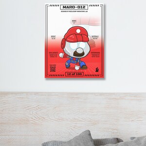 MARO-012 Robot Wall Art, Robot Digital Art, Robot Art, Blueprint Wall Art, Superhero Wall Art ...