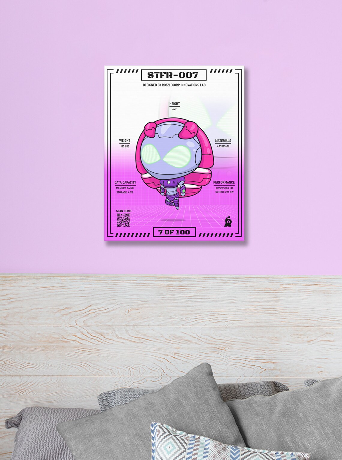 STFR-007 Robot Wall Art, Robot Digital Art, Robot Art, Blueprint Wall ...