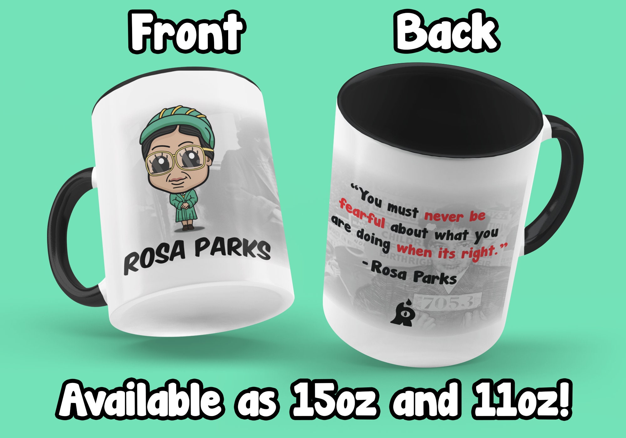 Rosa Parks Mug, Rosa Parks Quote, Black History Mug, Black History ...