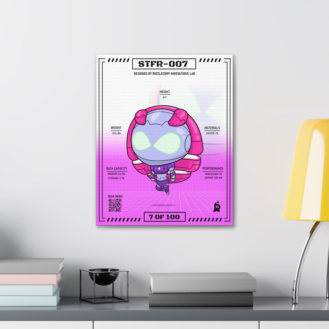 STFR-007 Robot Wall Art, Robot Digital Art, Robot Art, Blueprint Wall ...