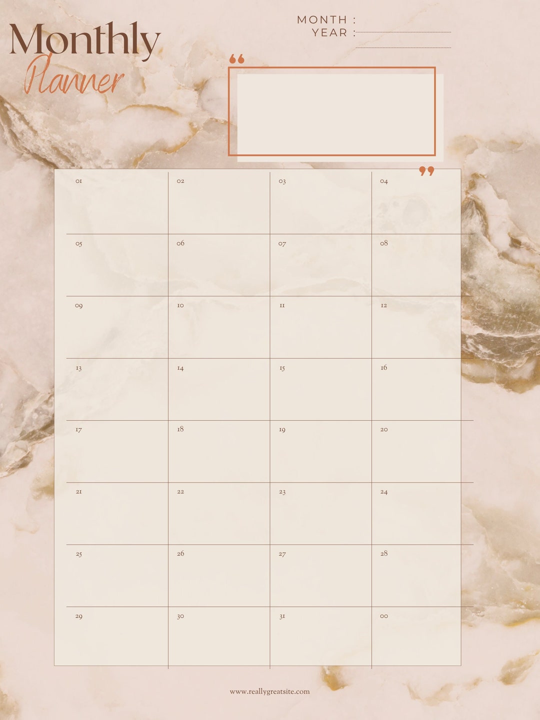 Modern Monthly Planner - Etsy