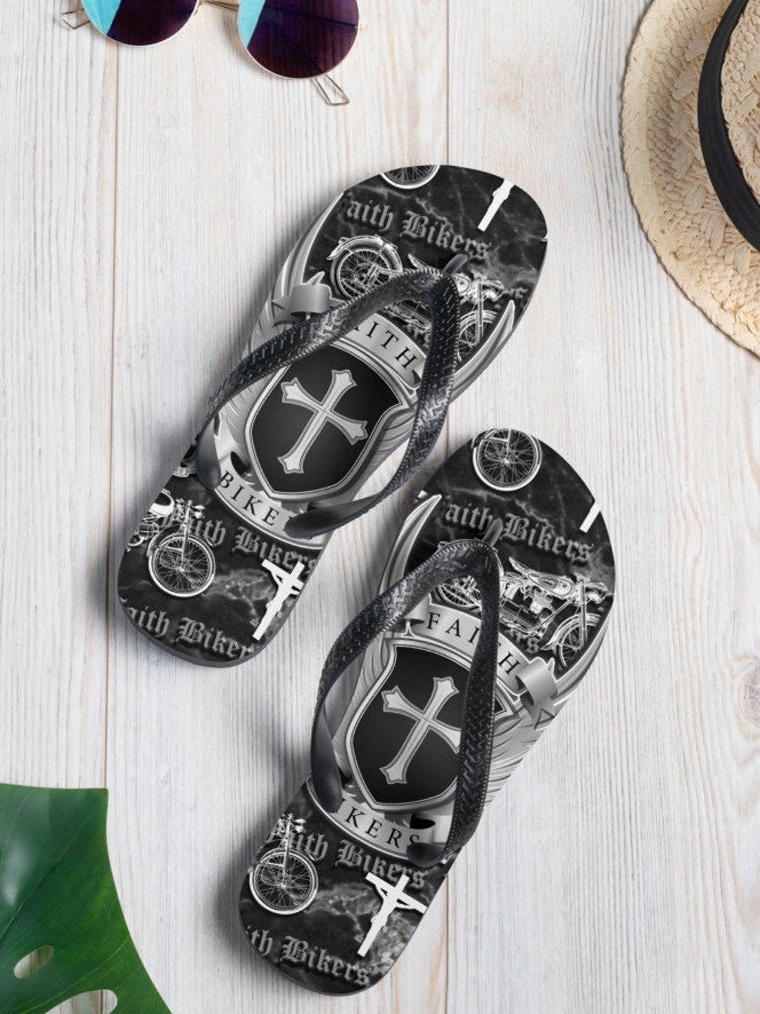 Faithbiker's Original Christian Biker Flip-flops - Etsy