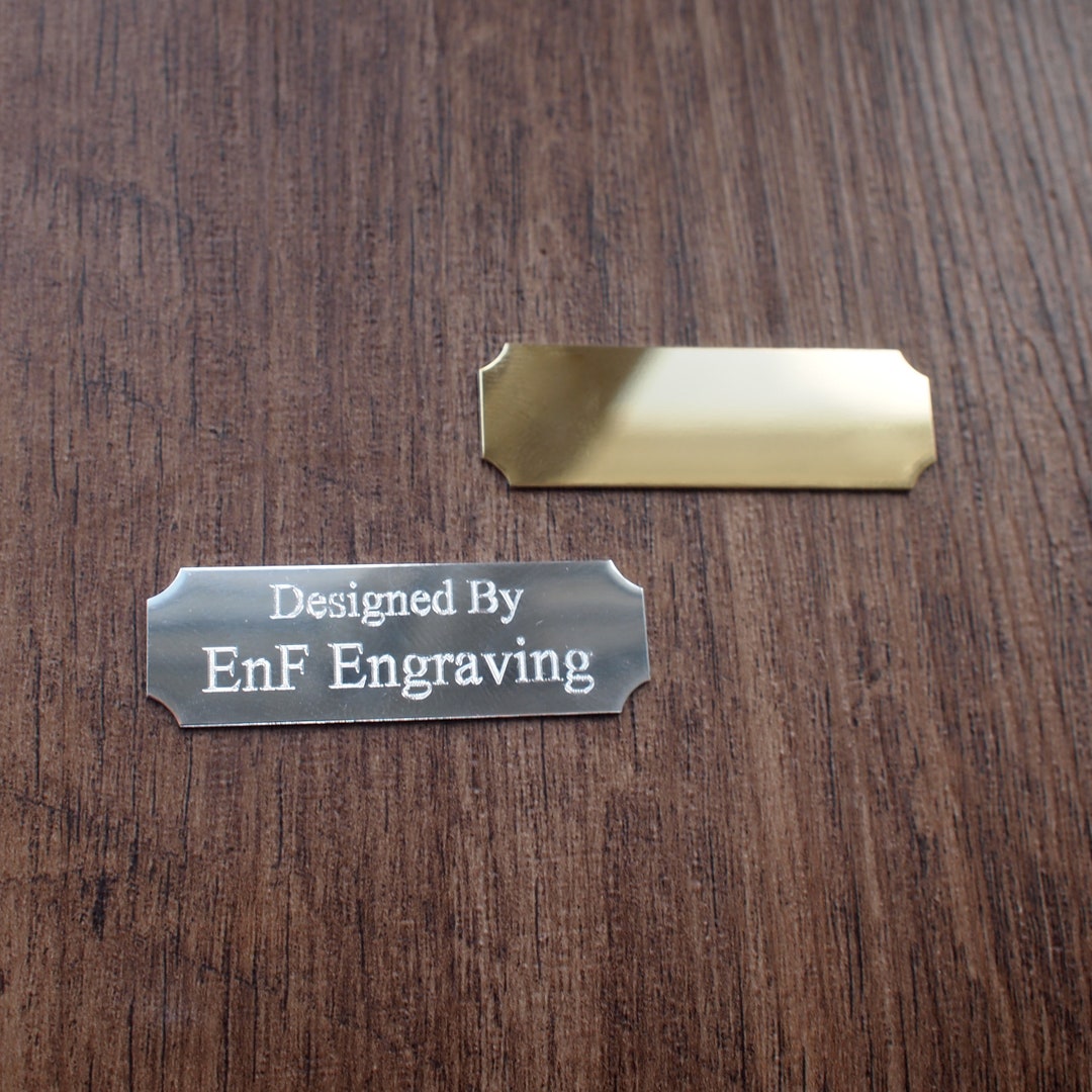 Short Aluminium Trophy Plate Plaques - Measures 50 X 16 Mm - 2 Colours ...