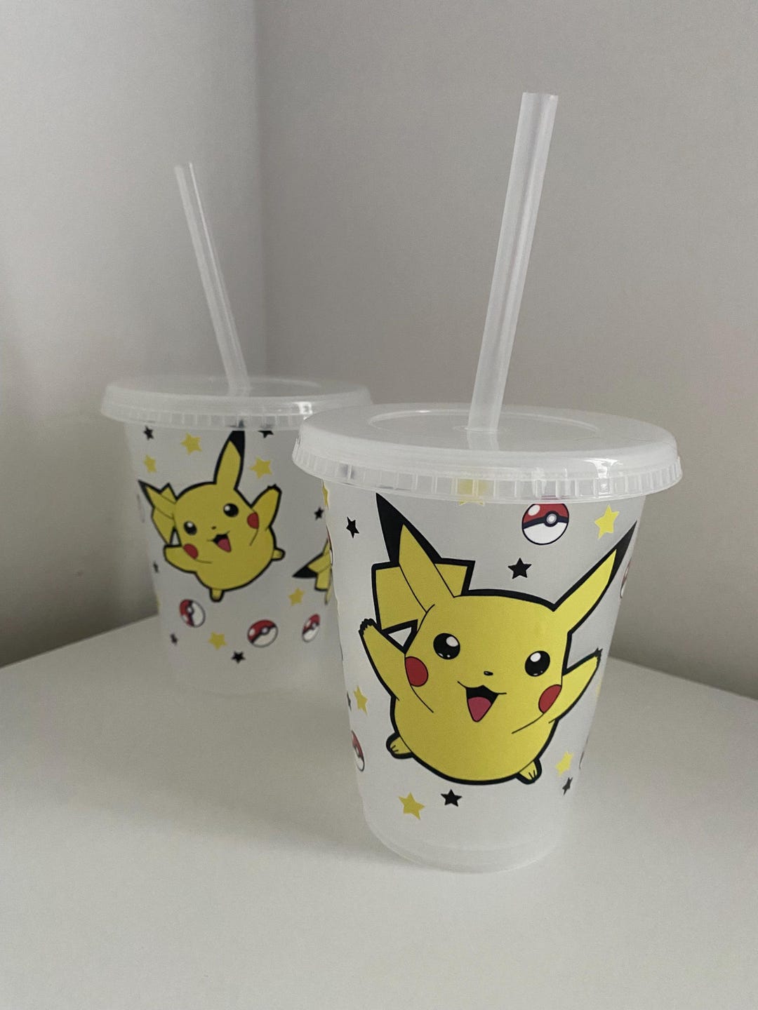Pikachu Theme Cup Pokémon Ash Team Rocket Childrens Kids Cups 16oz ...
