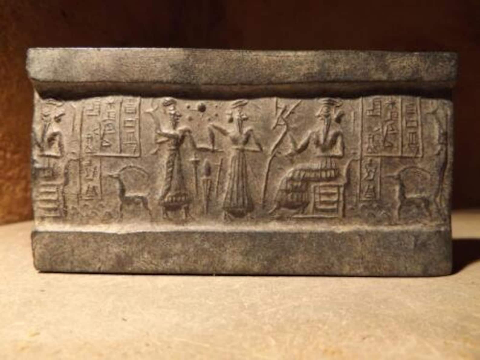 Sumerian Seal Va 243 Impression and Cylinder Seal : Showing the 13 ...