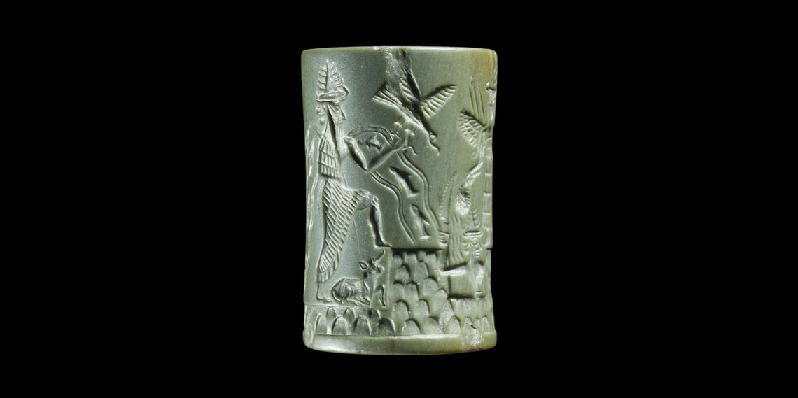 The Adda Seal Ancient Sumerian Cylinder Seal - Etsy