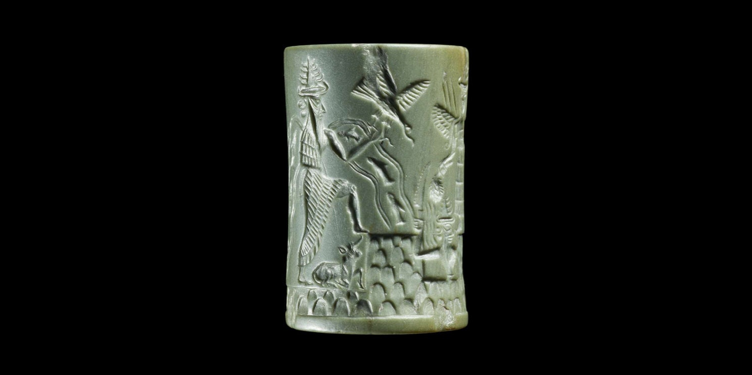 The Adda Seal Ancient Sumerian Cylinder Seal - Etsy
