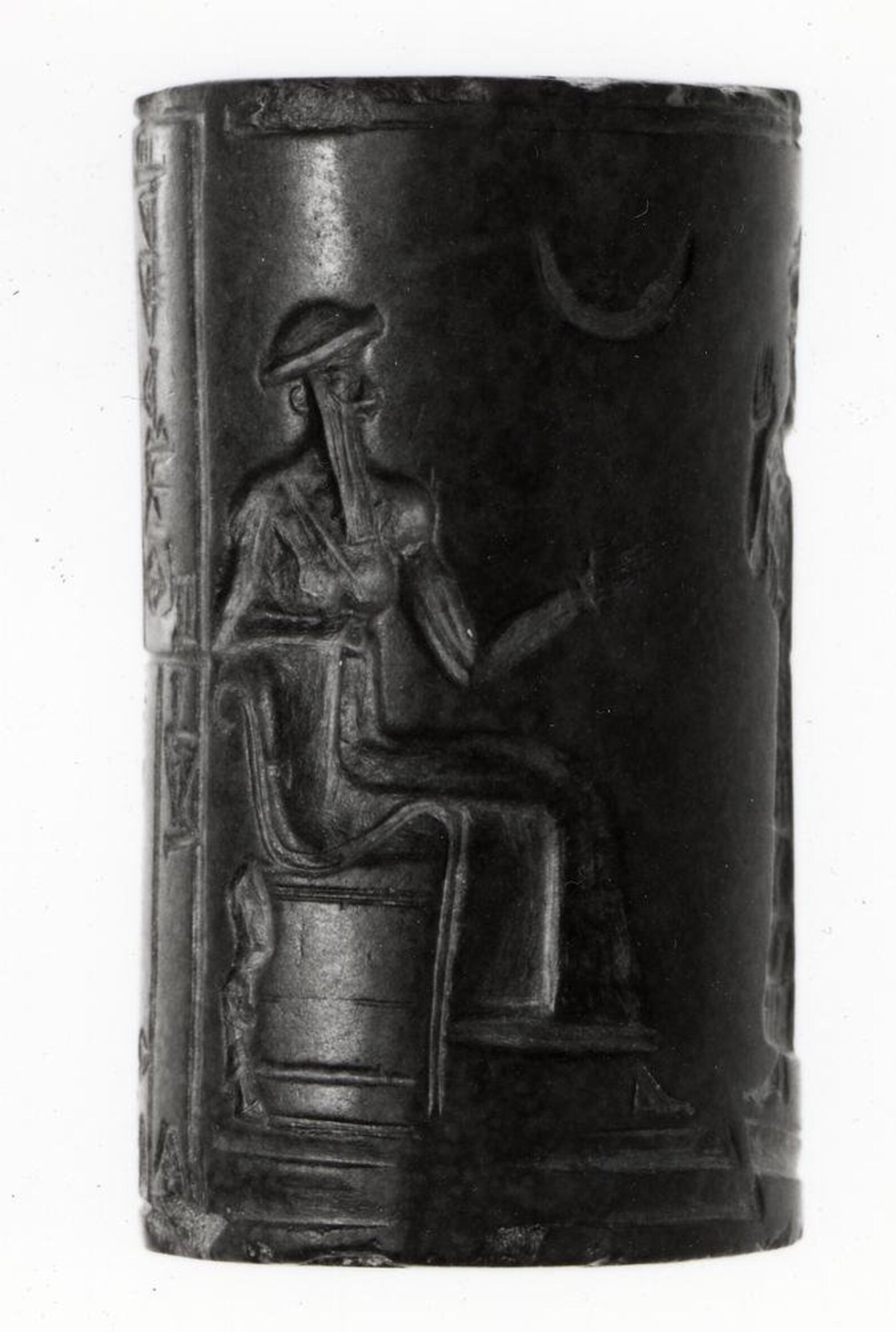 Hash-hamer Sumerian Cylinder Seal and Impression Third Dynasty of Ur ...