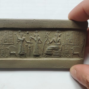 Sumerian Seal Va 243 Impression and Cylinder Seal : Showing the 13 ...