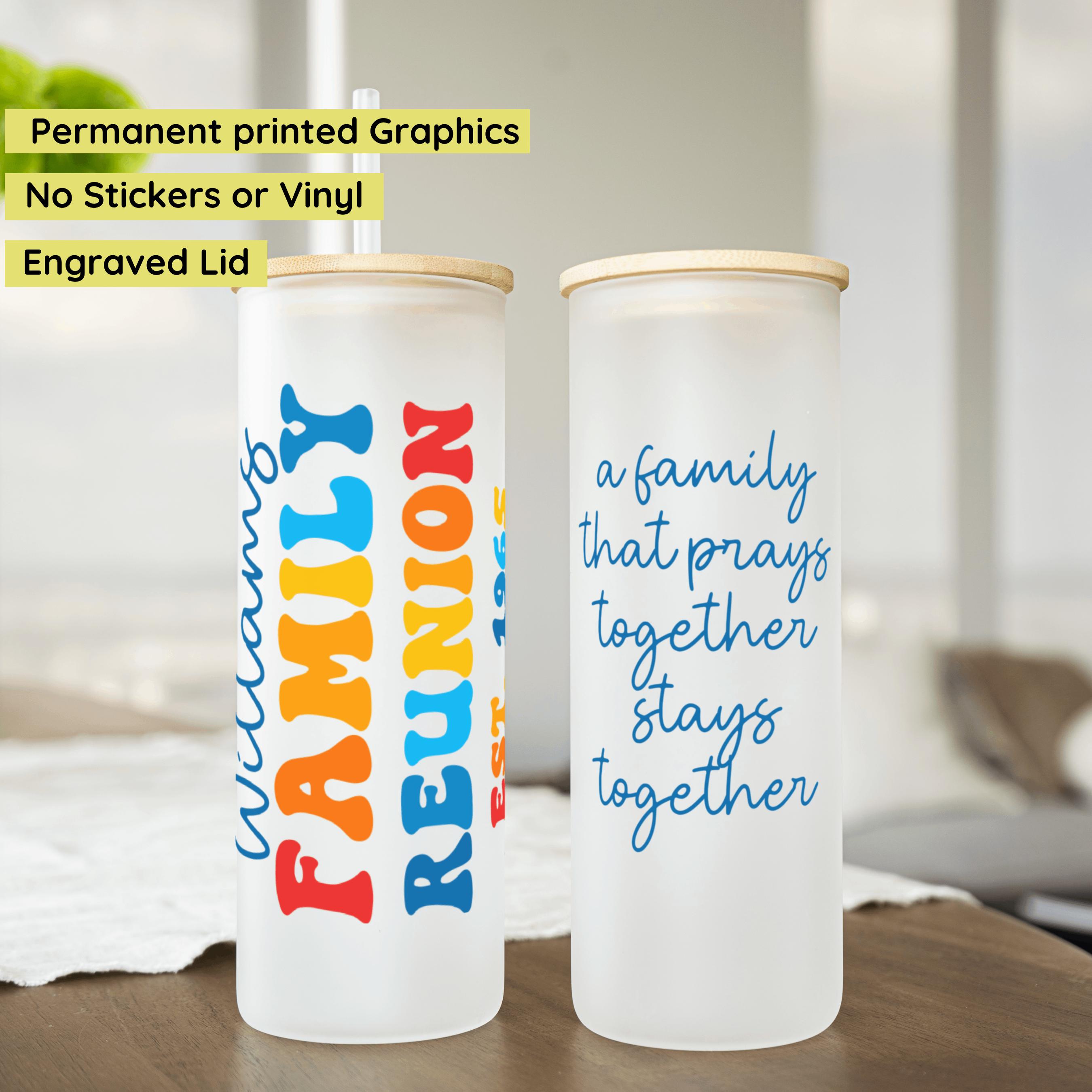 Personalized Christian Family Reunion Tumbler, Frosted Cup for Family ...