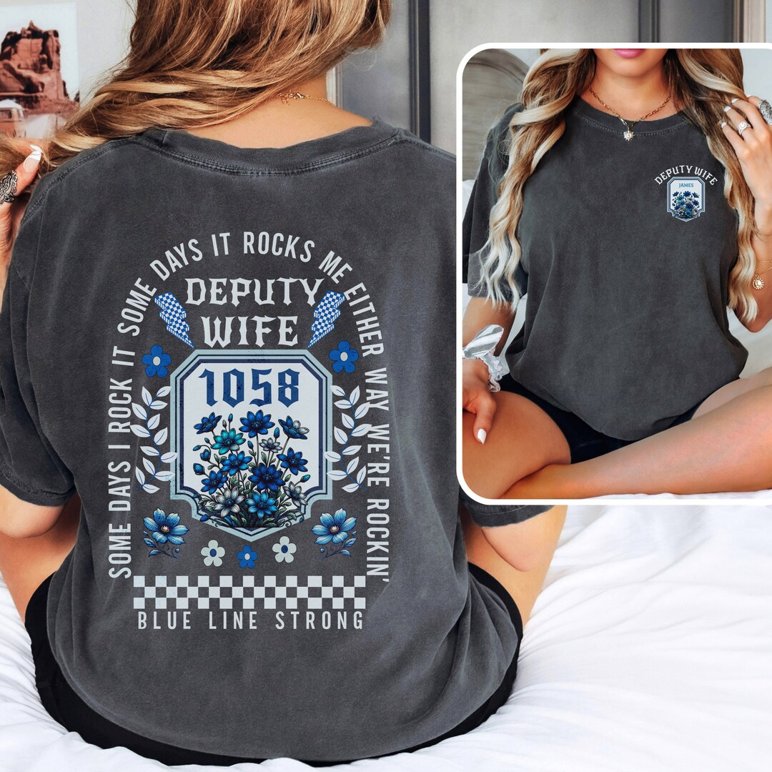 Custom Funny Deputy Wife to Be Comfort Colors Shirt, Personalized ...