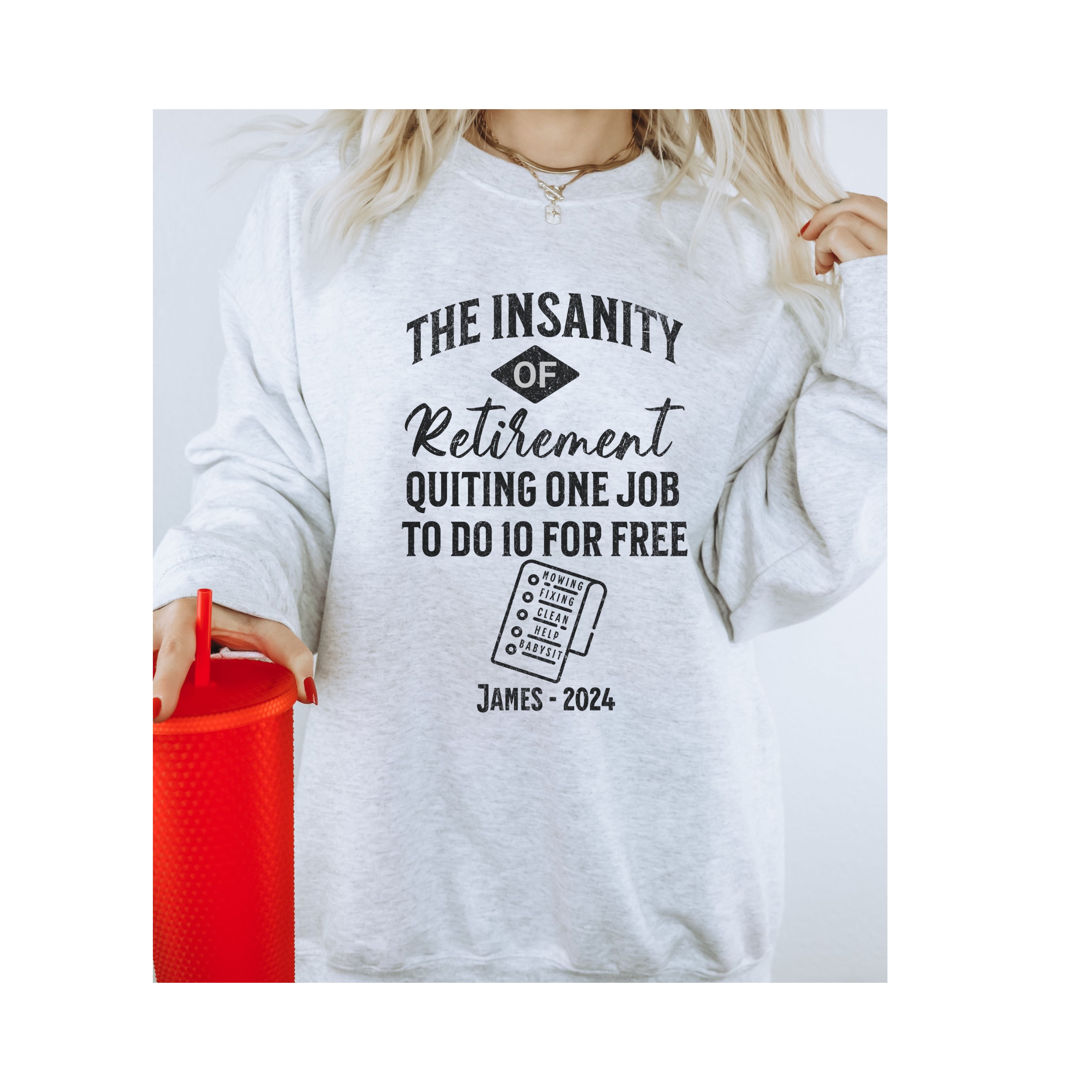 Personalized Retirement Sweatshirt, Class of 2024 Sweater, Funny ...